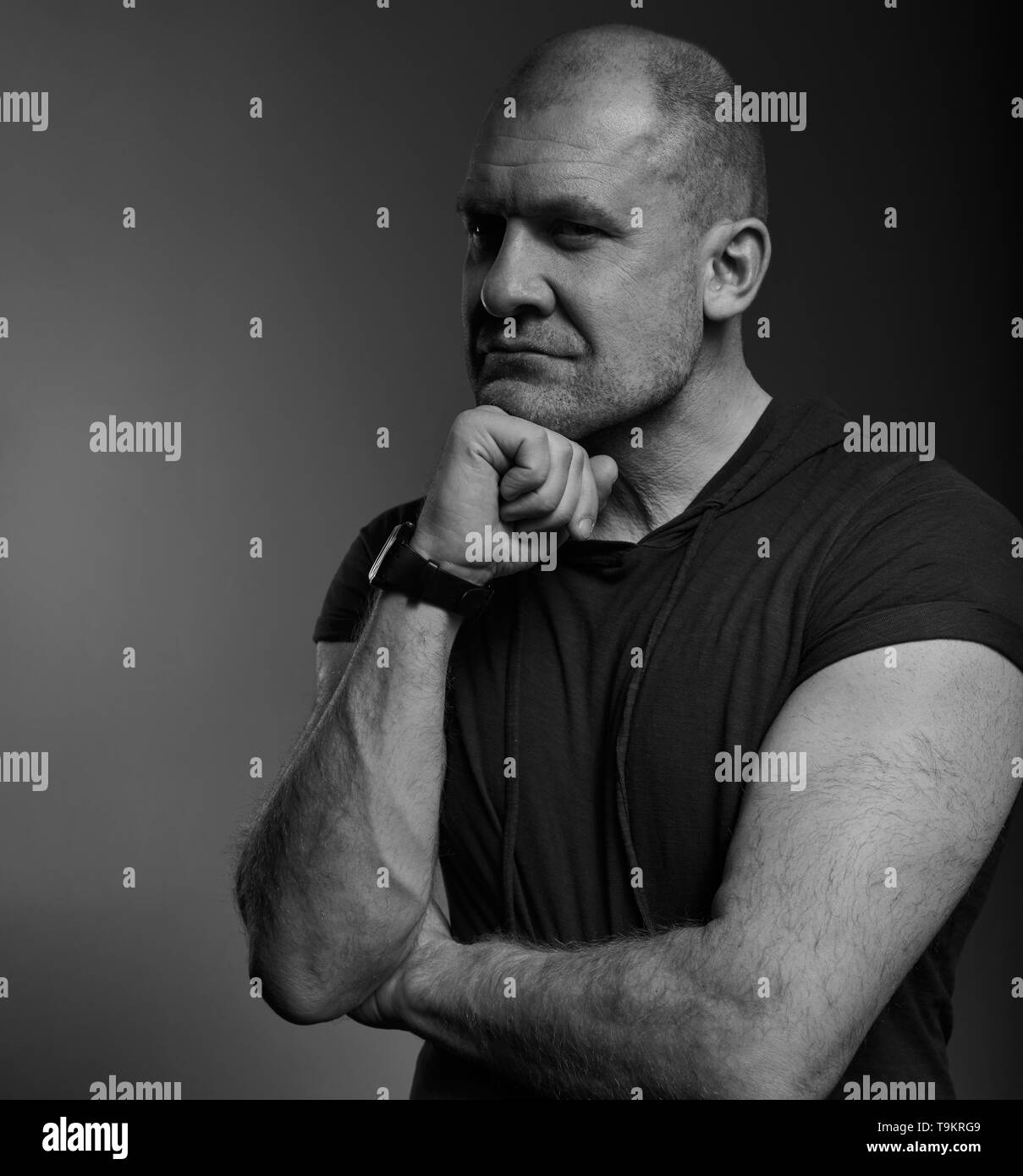 Scary look evil Black and White Stock Photos & Images - Alamy