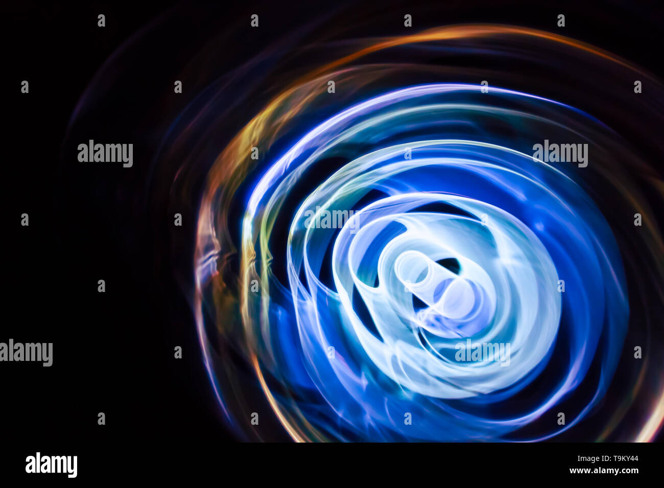 Sound waves in the dark in full color Stock Photo - Alamy