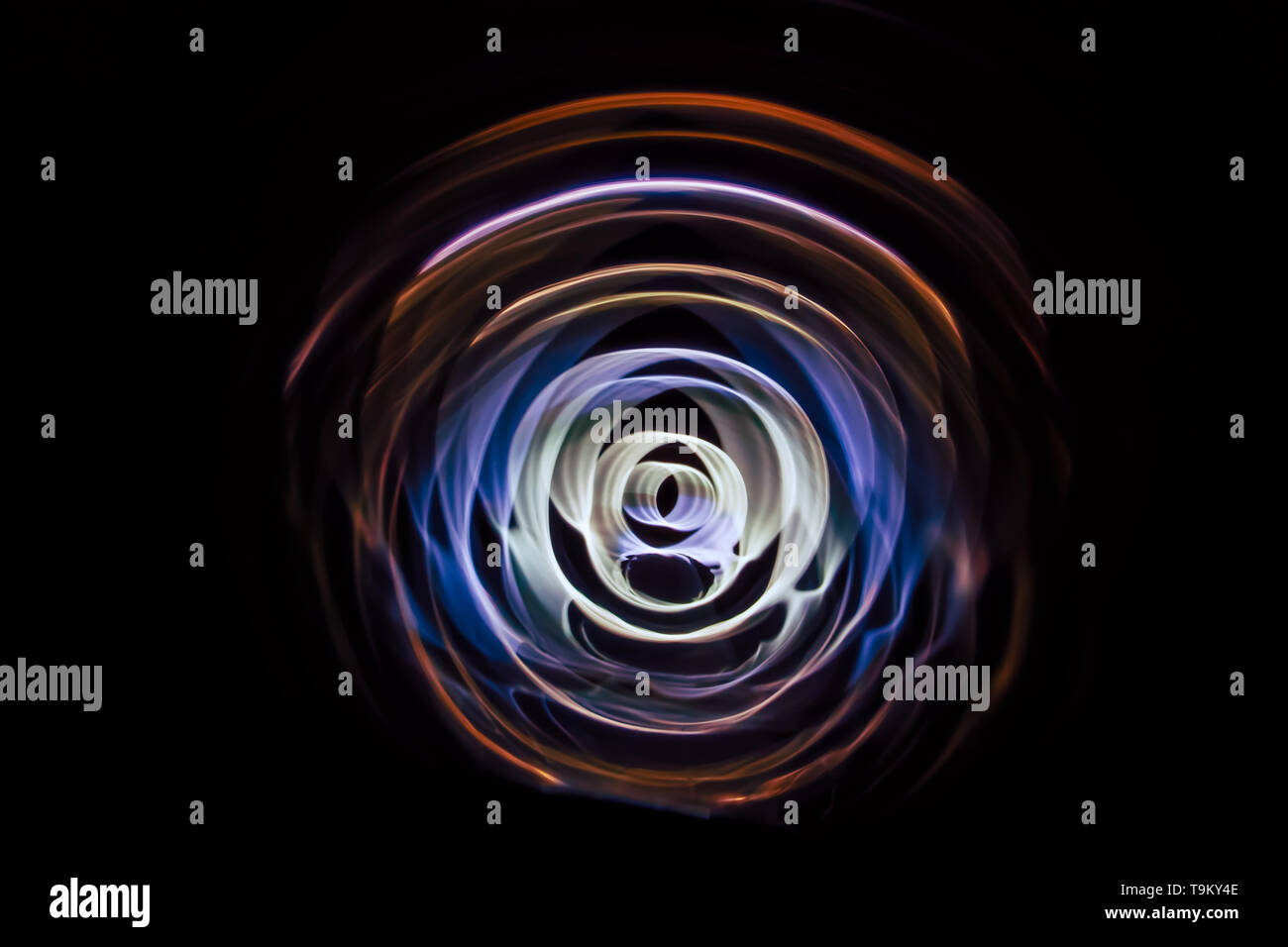 Sound waves in the dark in full color Stock Photo - Alamy
