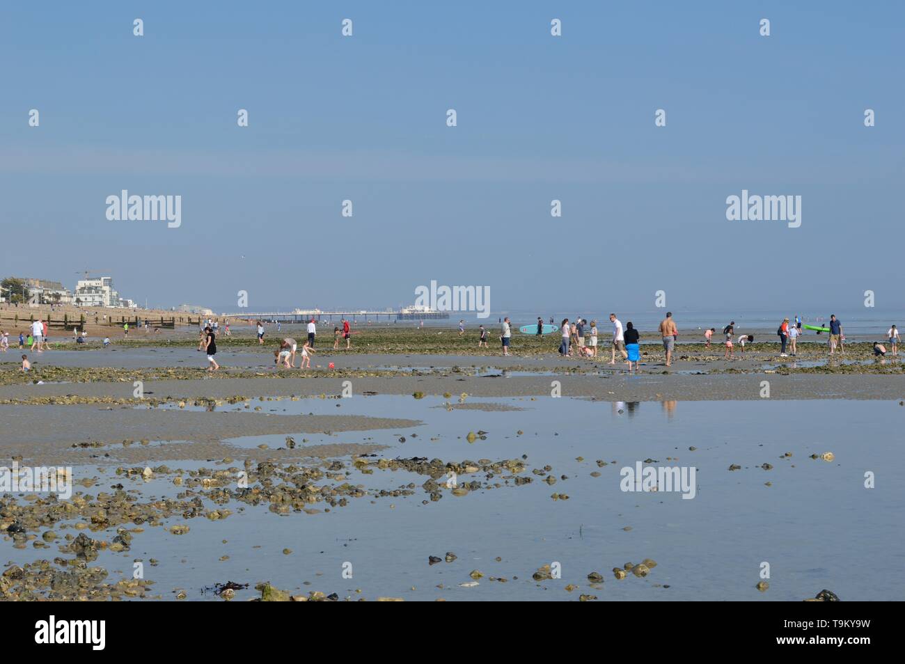 Sunny day in worthing Stock Photo - Alamy
