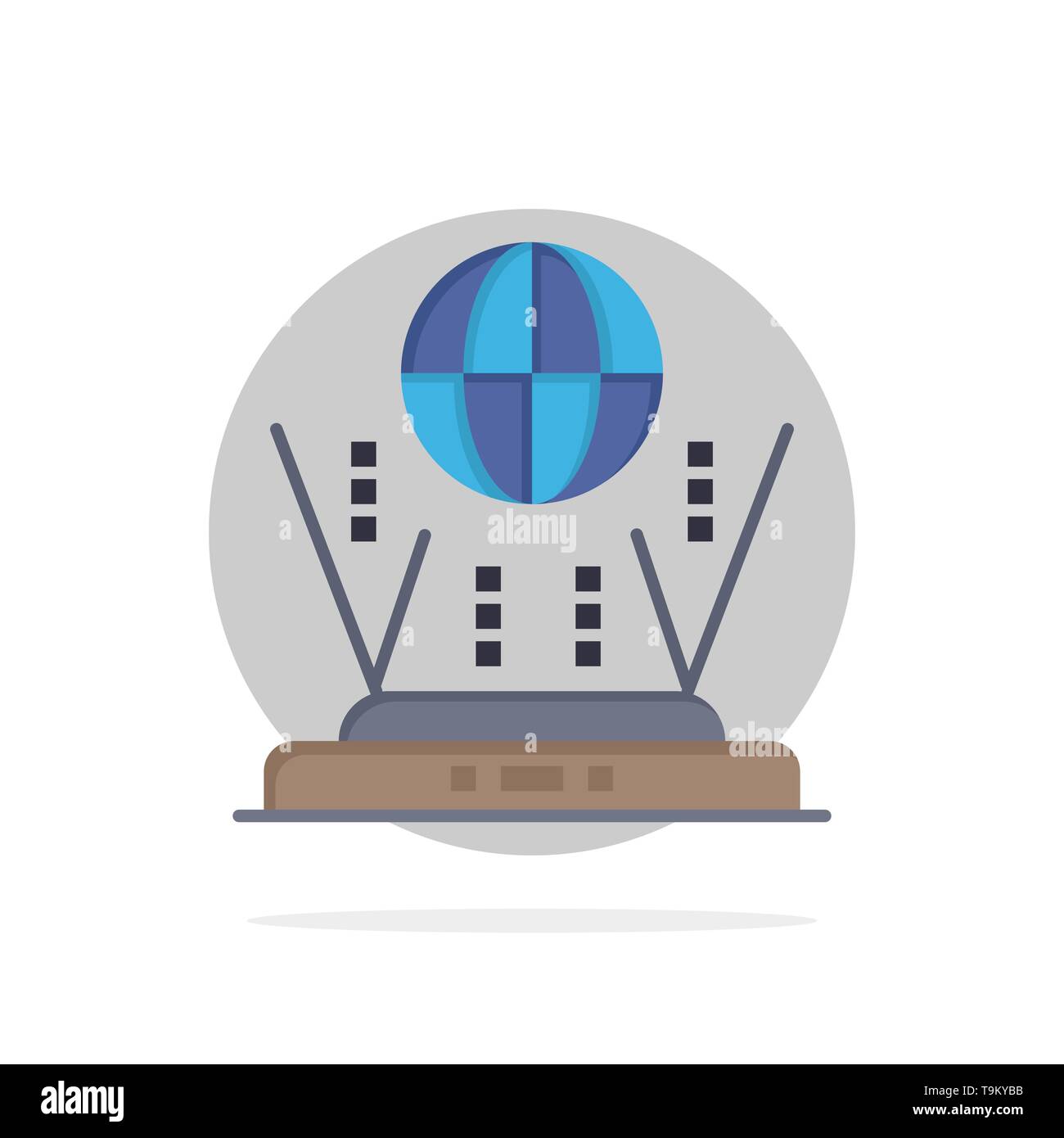 Modem router earth globe connect Stock Vector Images - Alamy