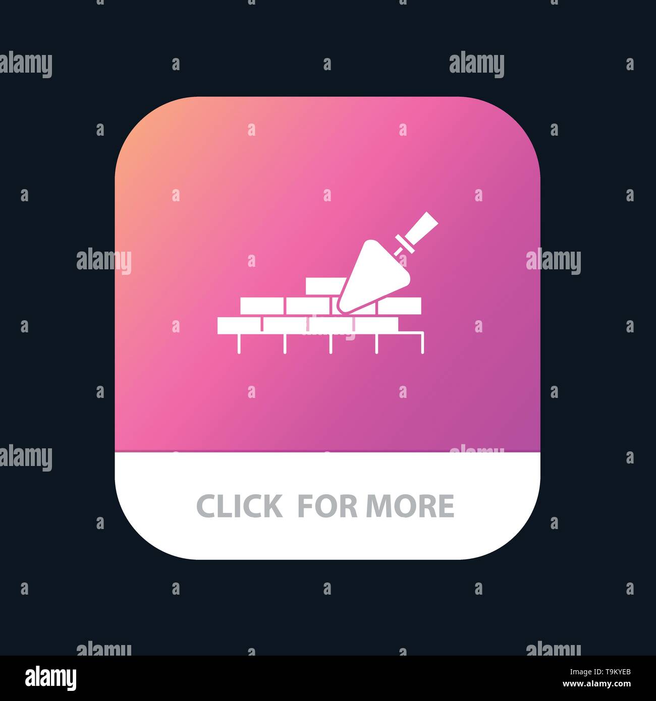 Brickwork Mason Building Travel Mobile App Button Android And Ios