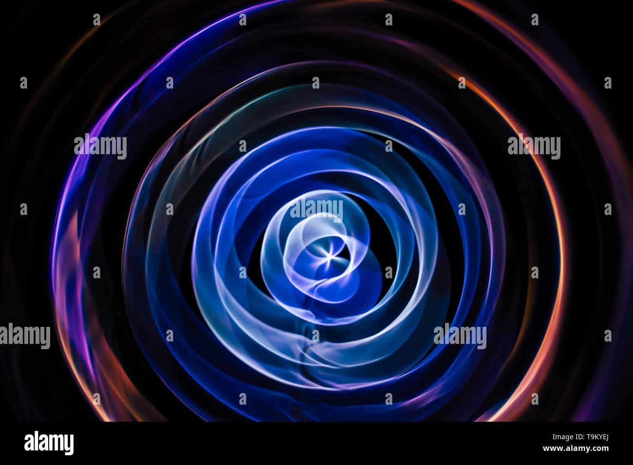 Sound waves in the dark in full color Stock Photo - Alamy