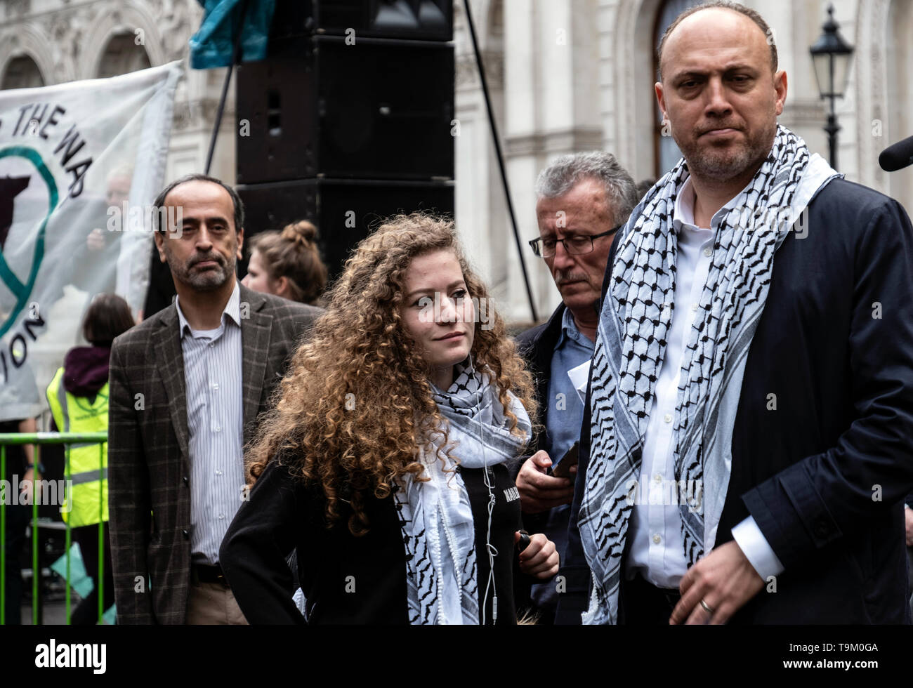 Teenage activist Ahed Timimi at the Palestinian Demonstration and rally ...