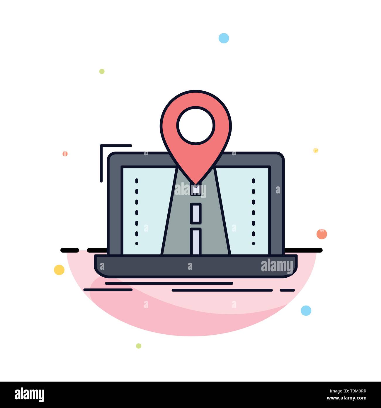 Car gps navigation display Stock Vector Images - Alamy