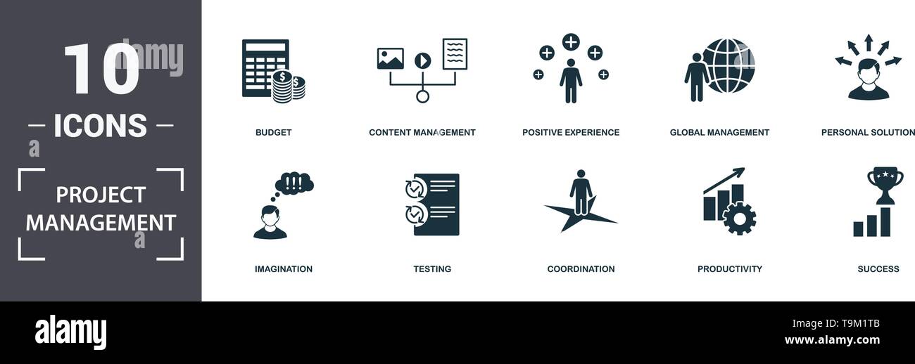 Project management icons hi-res stock photography and images - Alamy