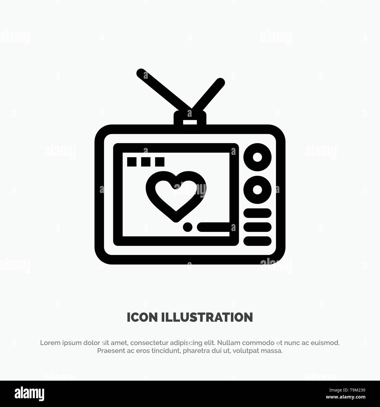 Valentines day tv Stock Vector Images - Alamy