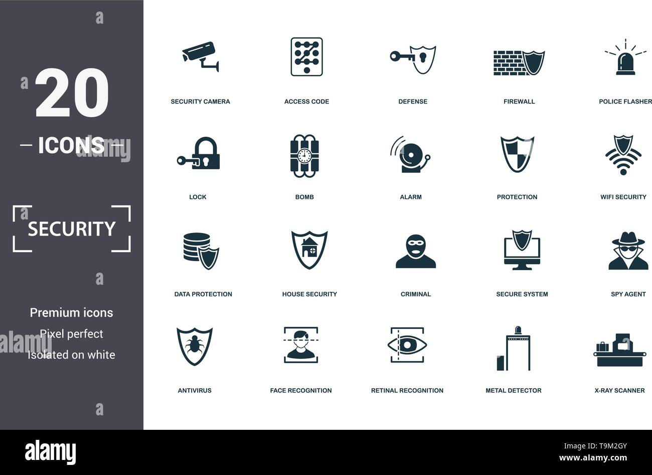 Security Icons Set Collection Includes Simple Elements Such As Security Camera Access Code