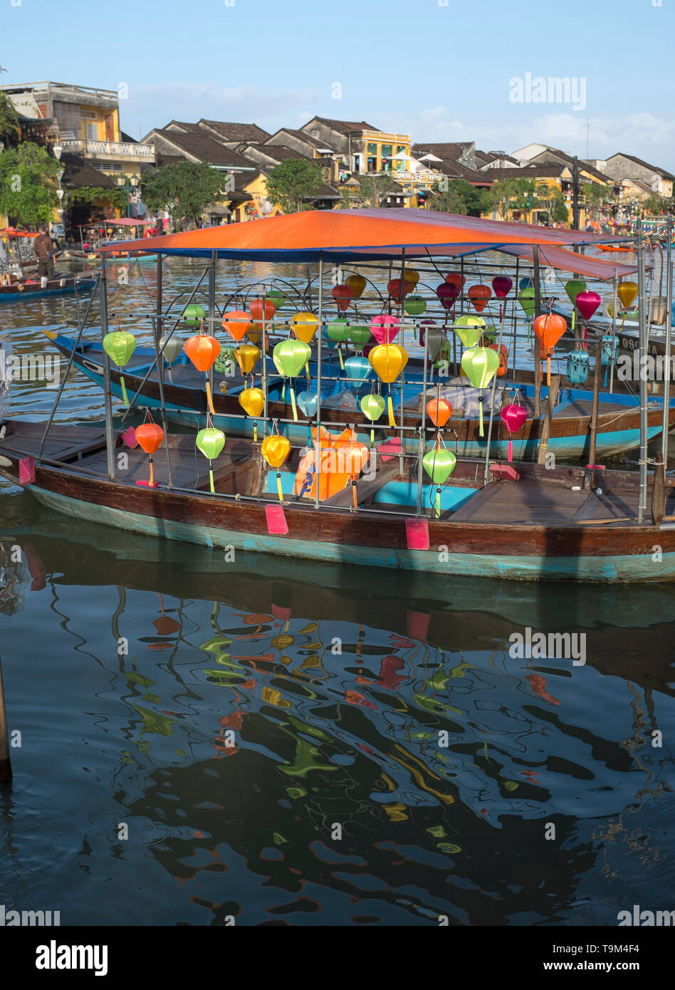 Lantern Boats Riverside Hoi An Vietnam Stock Photo - Alamy