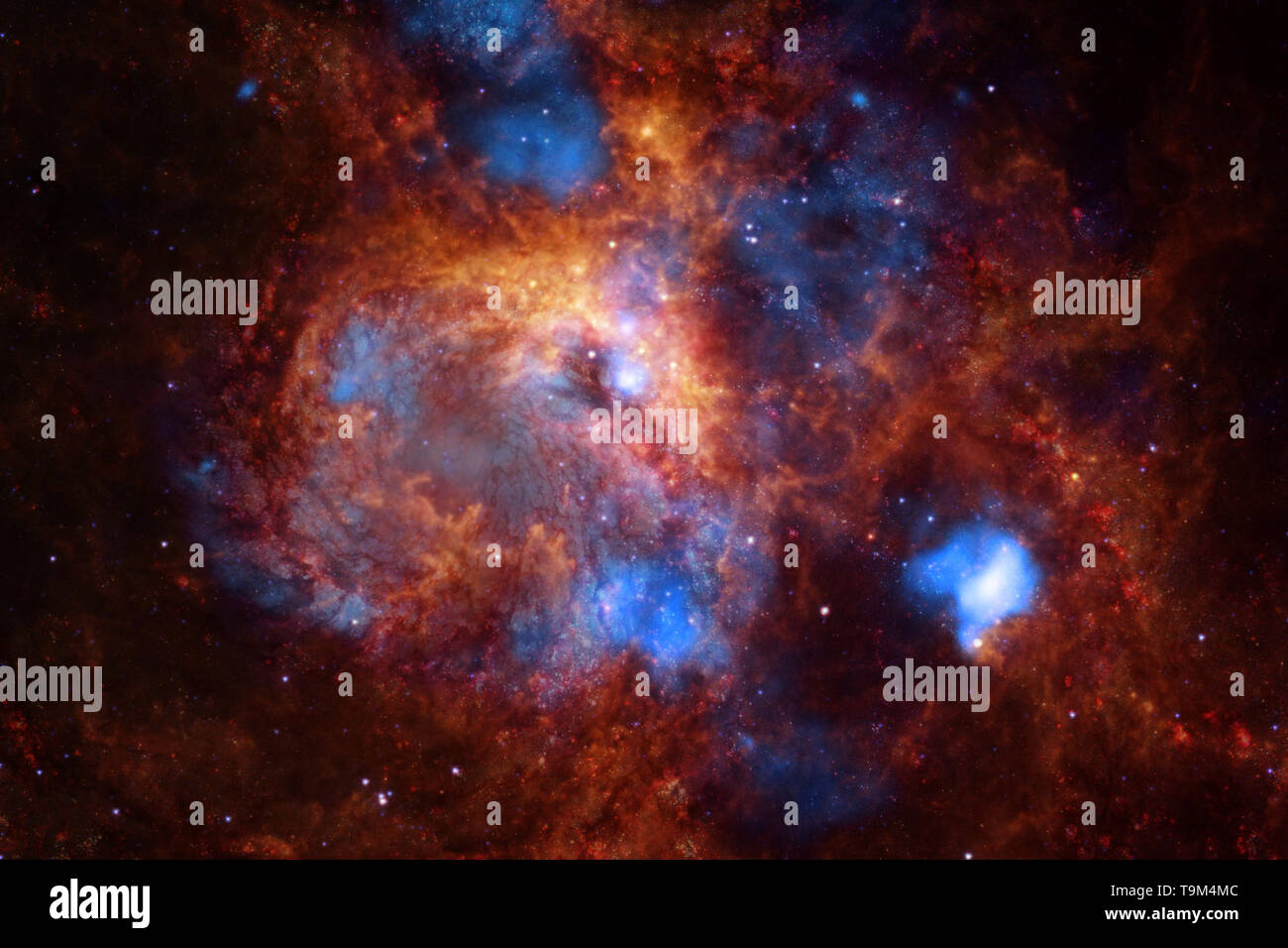 Landscape of star clusters. Beautiful image of space. Cosmos art ...