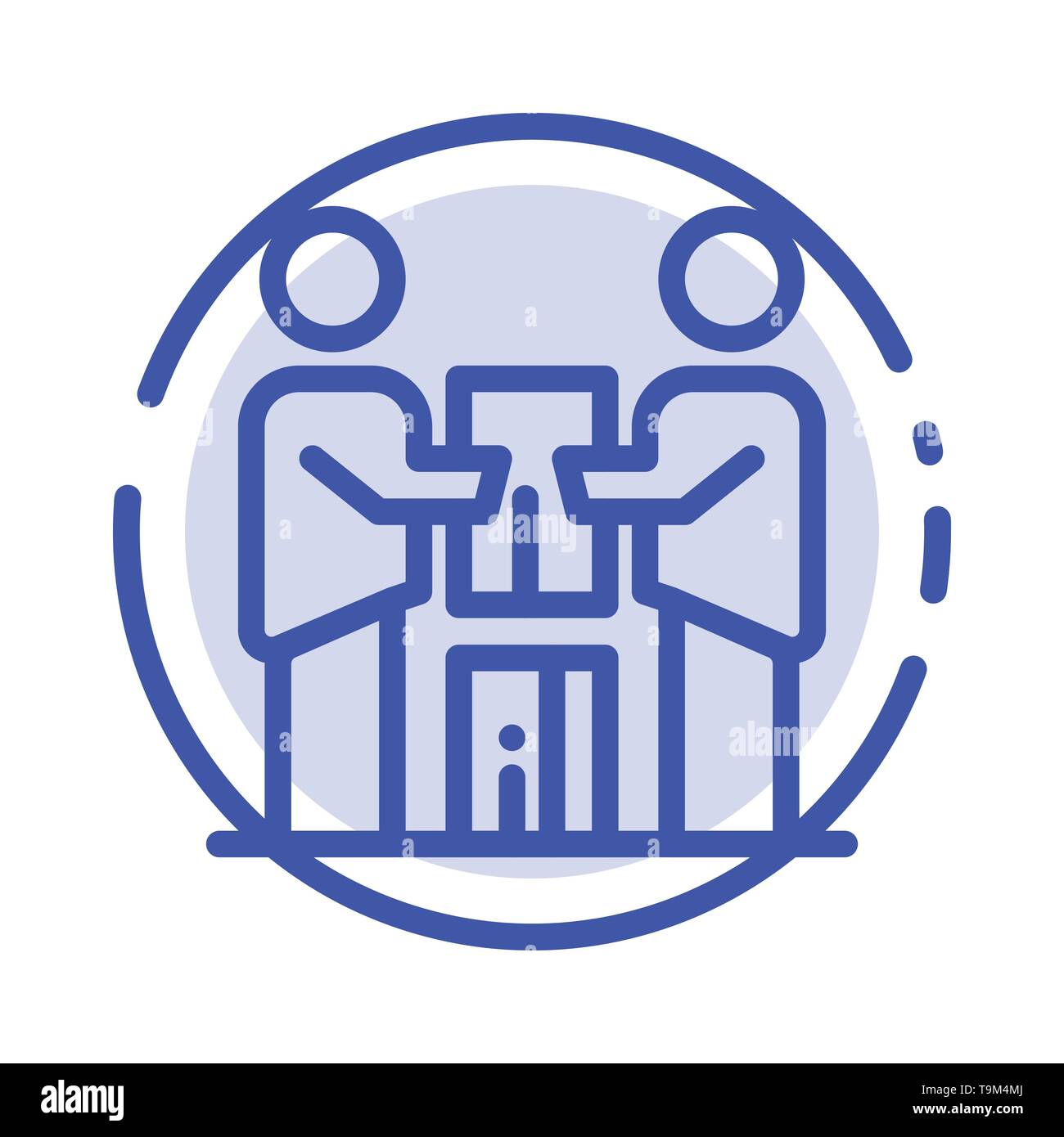 Business, Cooperation, Partners, Partnership, Team Blue Dotted Line ...