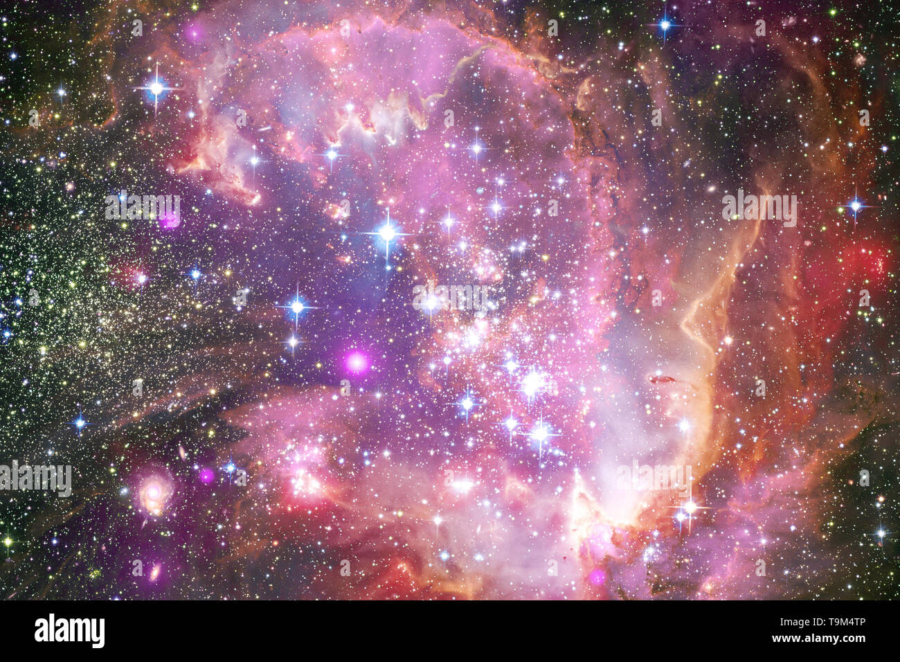 Awesome beautiful nebula somewhere in outer space. Elements of this ...