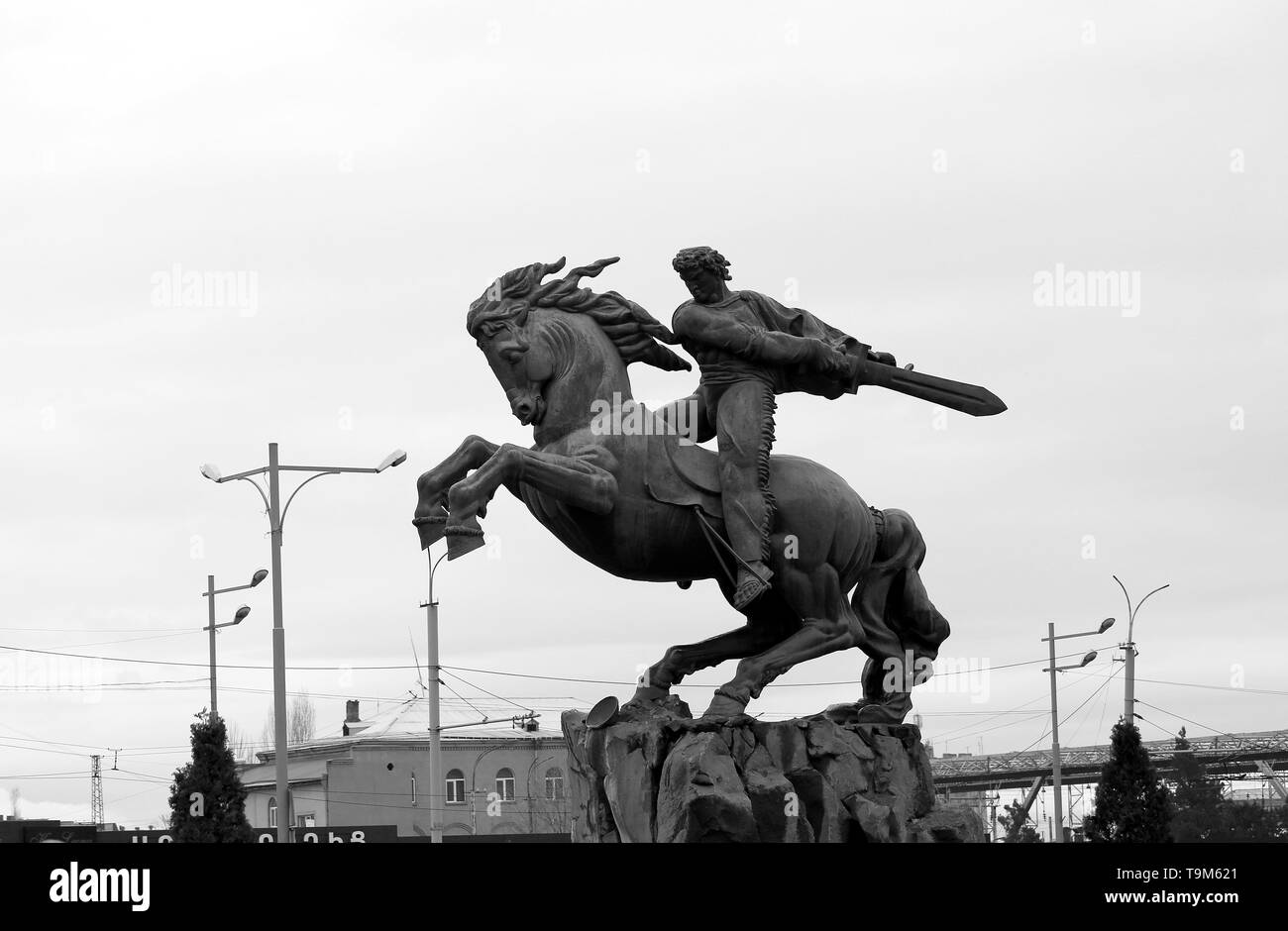 Yervand Kochar. Monument to David of Sasun in Yerevan Armenia Stock ...