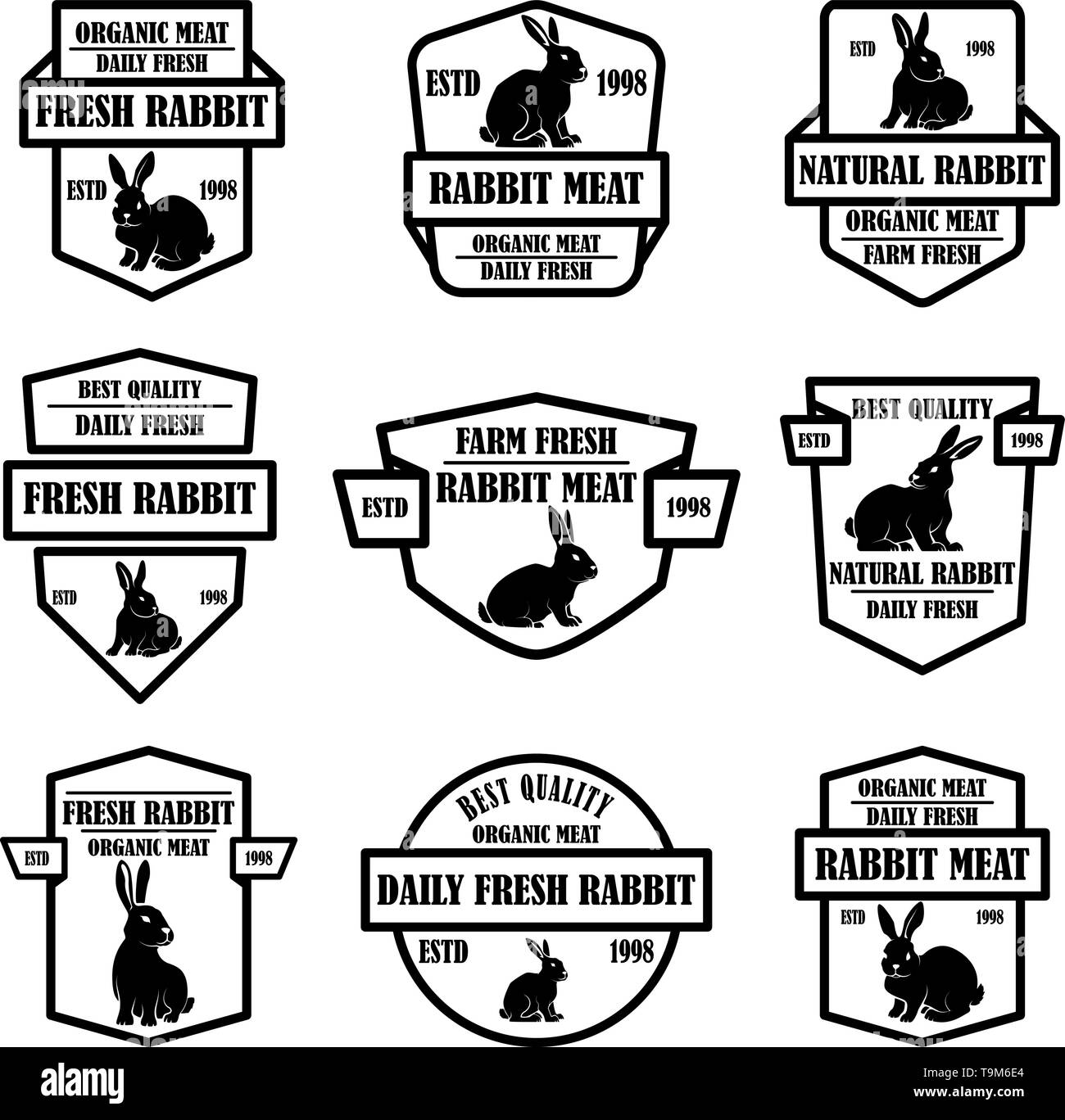 Hare emblems hi-res stock photography and images - Alamy