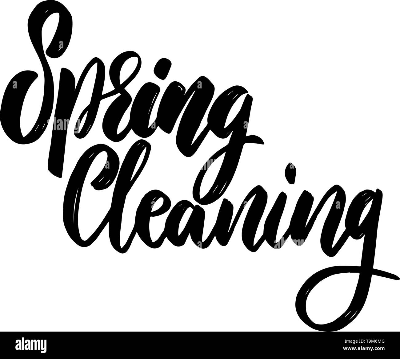 Spring cleaning. lettering phrase for invitation, banner, postcard, web ...