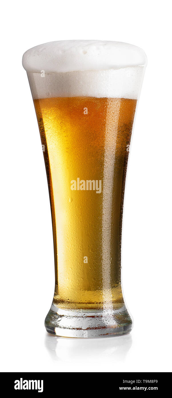 Lager beer glass in Cut Out Stock Images & Pictures - Alamy