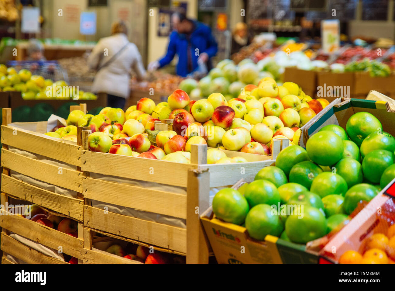 LVIV, UKRAINE - October 6, 2018: grocery store. shopping concept Stock ...