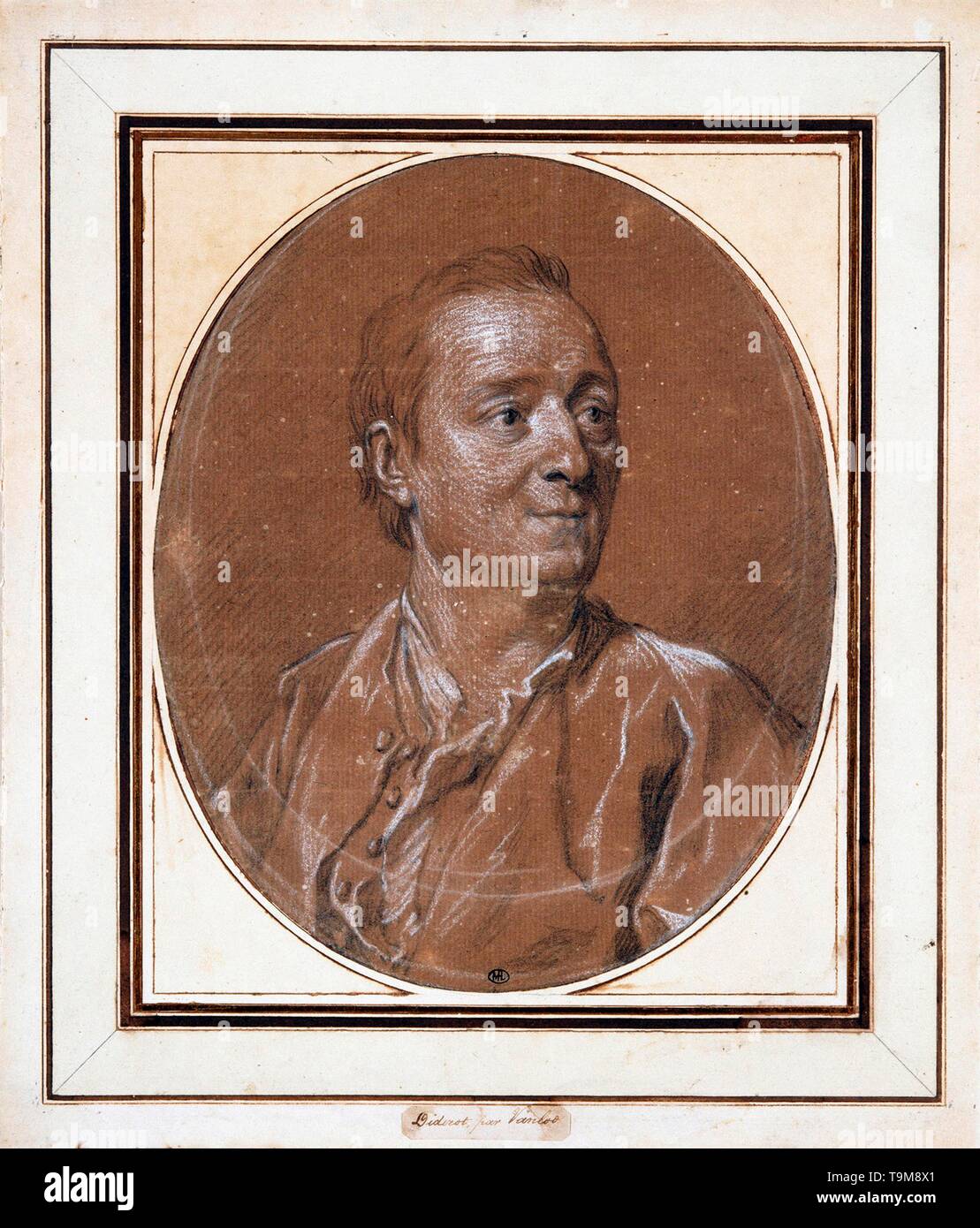 Portrait of Denis Diderot (1713-1784). Museum: Musee du Louvre, Paris ...