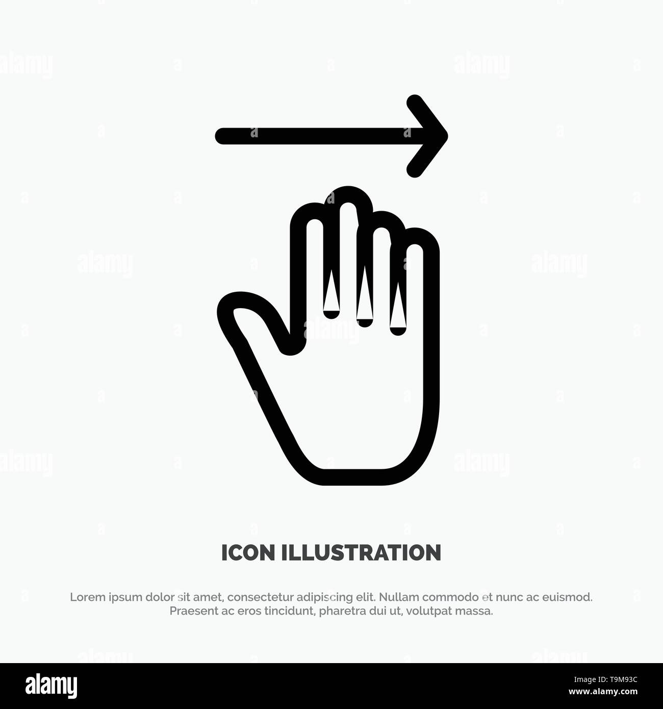 Hand arrow pointing down Stock Vector Images - Alamy