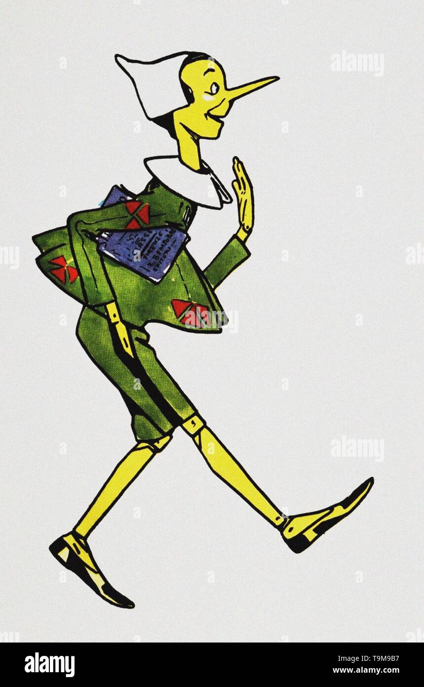 Illustration from "The Adventures of Pinocchio" by Carlo Collodi ...