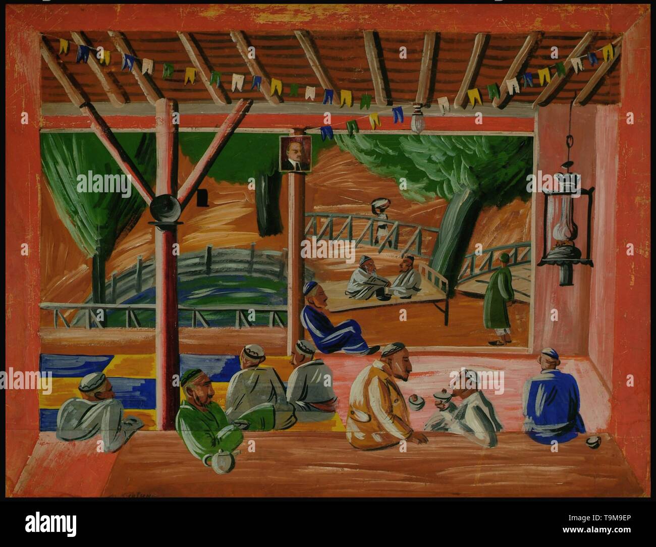 Red Tea House. Museum: Regional I. Savitsky Art Museum, Nukus. Author ...