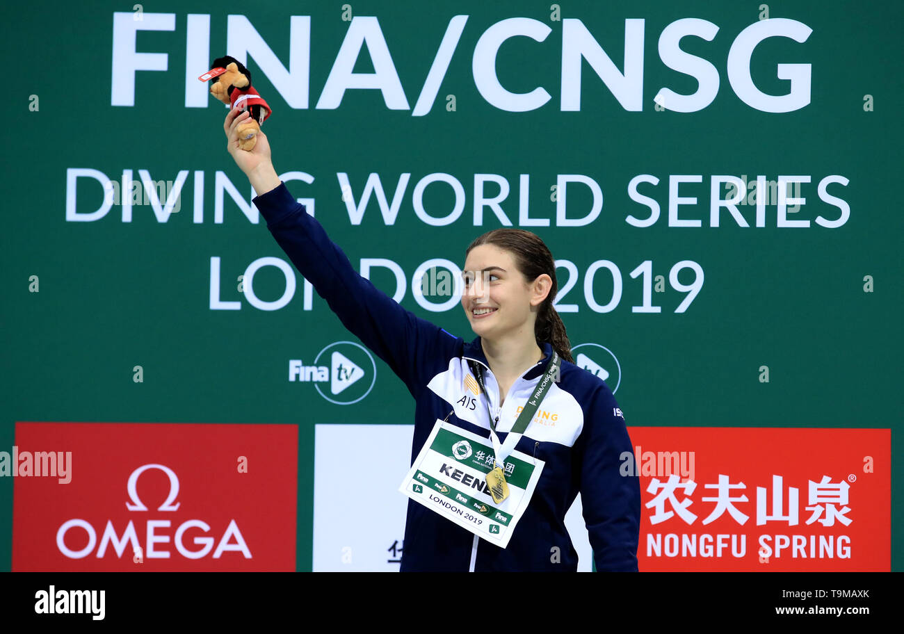 Australia's Maddison Keeney on the podium after she wins a gold medal ...