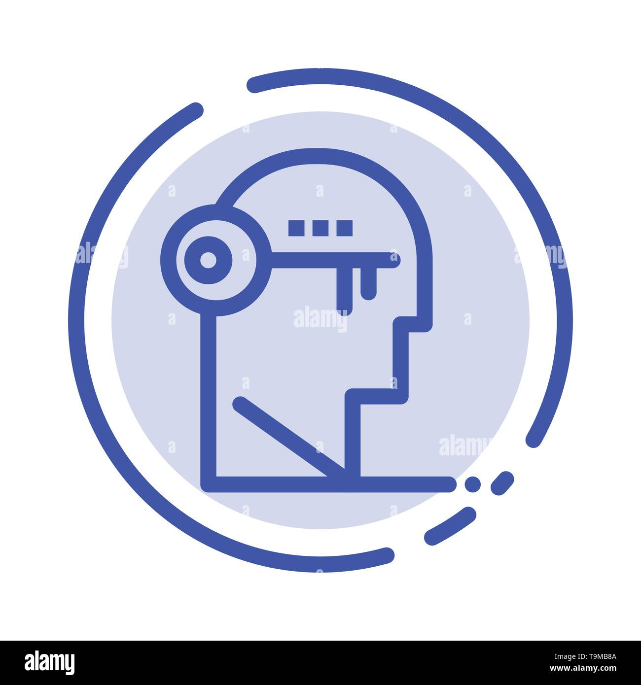 Head open brain thinking illustration hi-res stock photography and ...