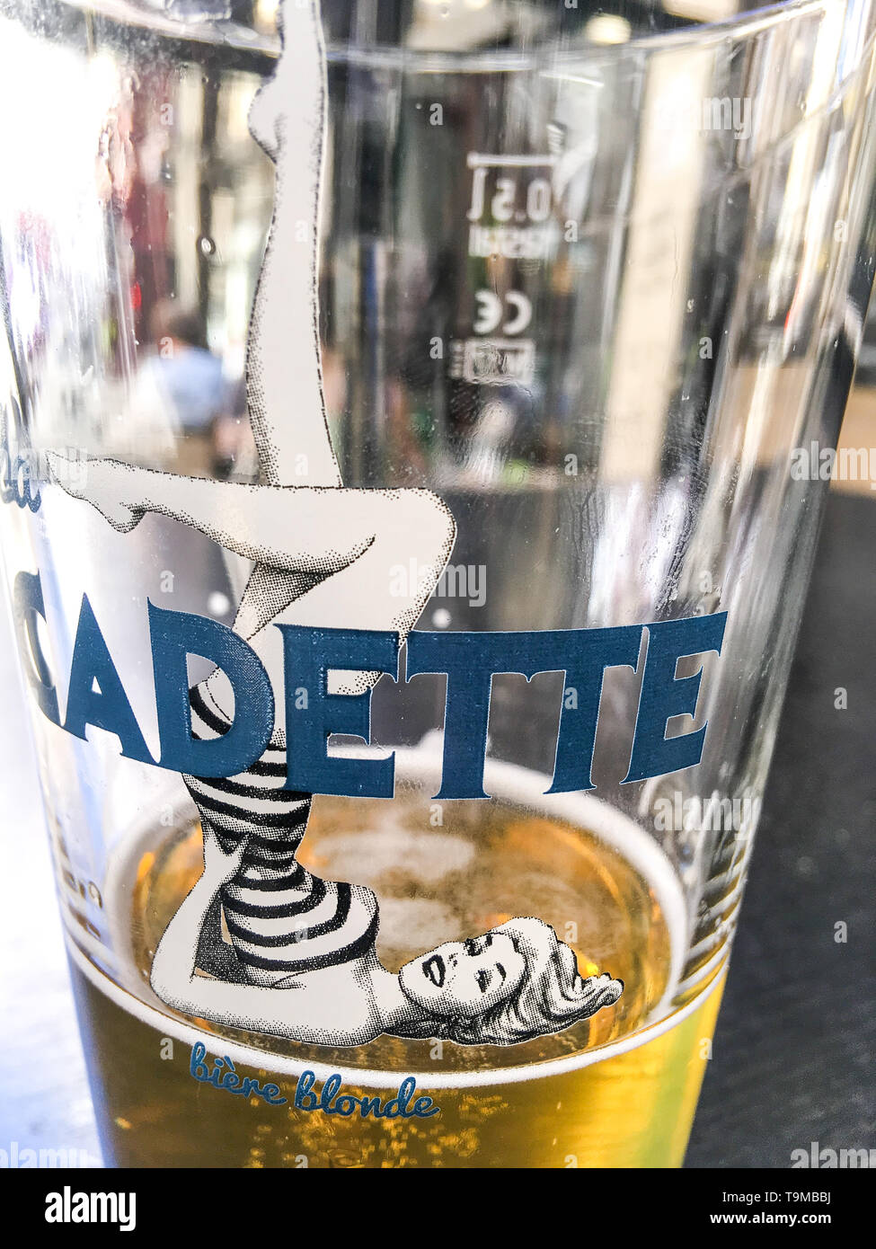 La Cadette, Belgian beer, Lyon, France Stock Photo - Alamy