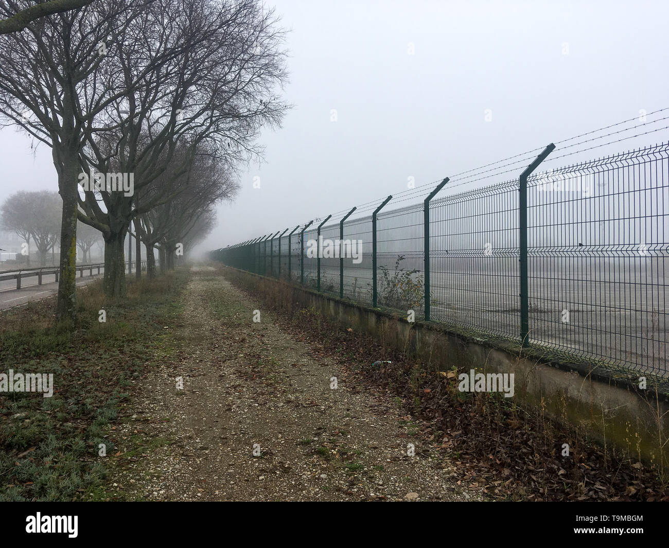 Aerial base fence, Bron, France Stock Photo - Alamy