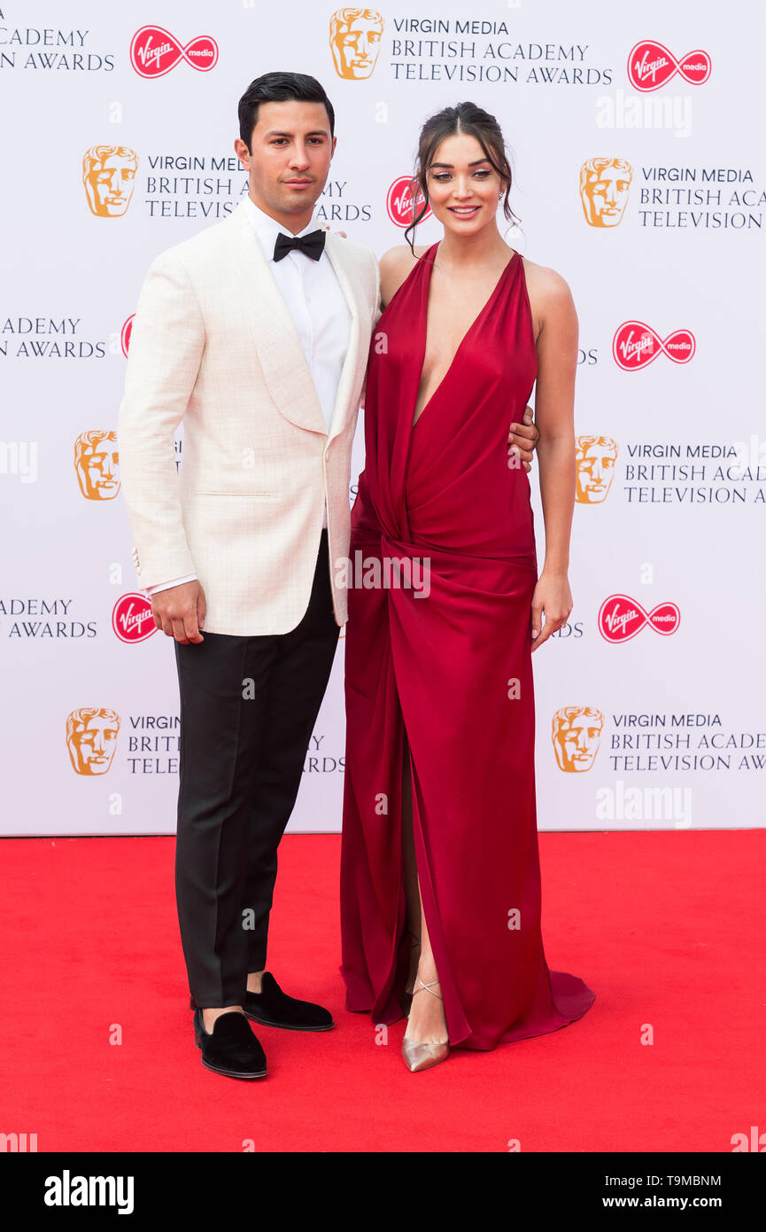London, UK. 12th May 2019. (L-R) George Panayiotou and Amy Jackson ...