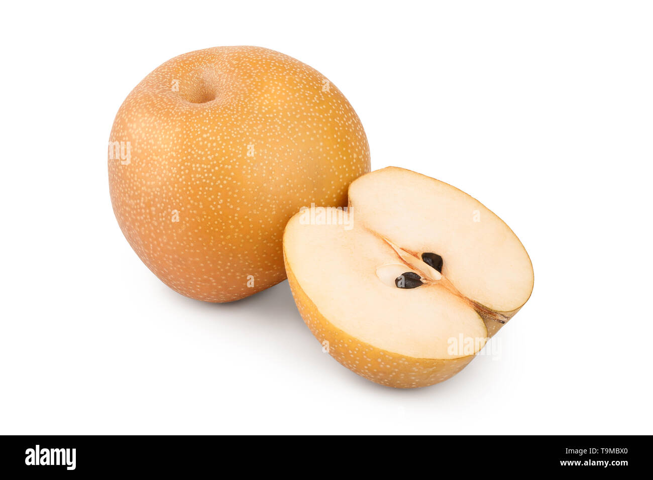 Fresh asian pear isolated on white background Stock Photo - Alamy