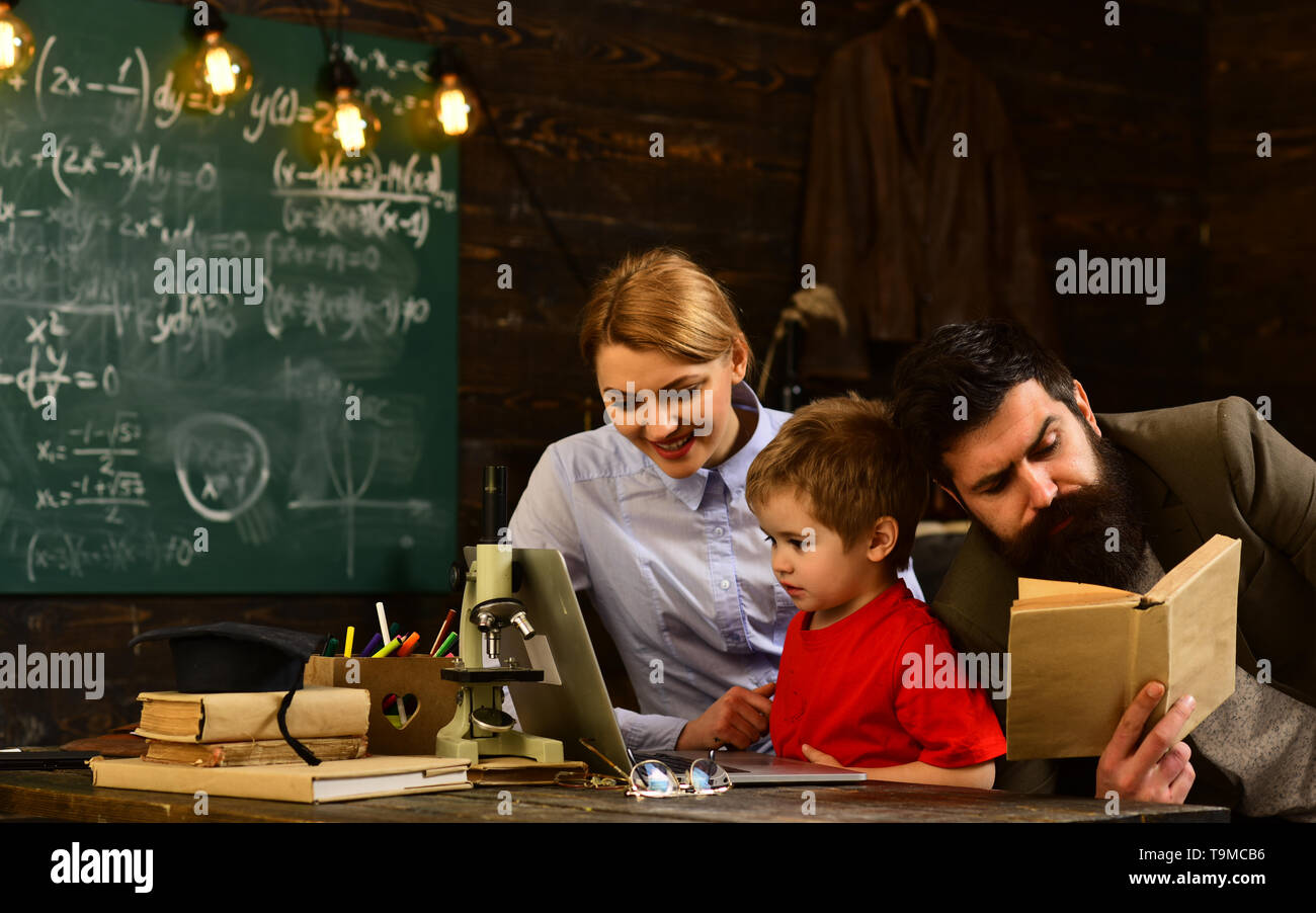 Teacher is sitting at the table in classroom, Teachers who become great ...