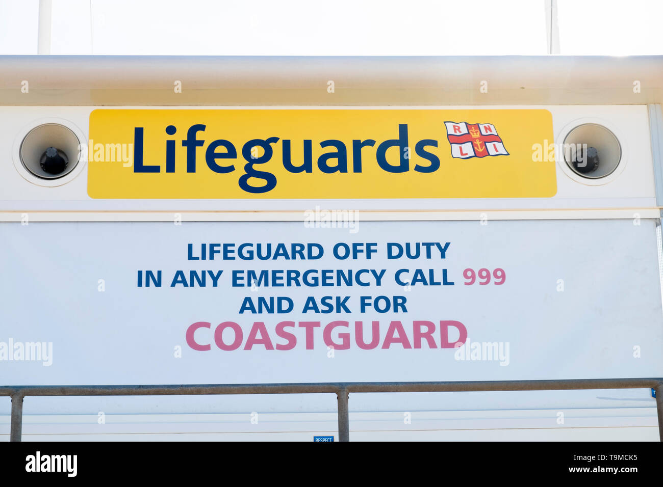 RNLI Royal National Lifeboat Institution lifeguards sign at Formby ...