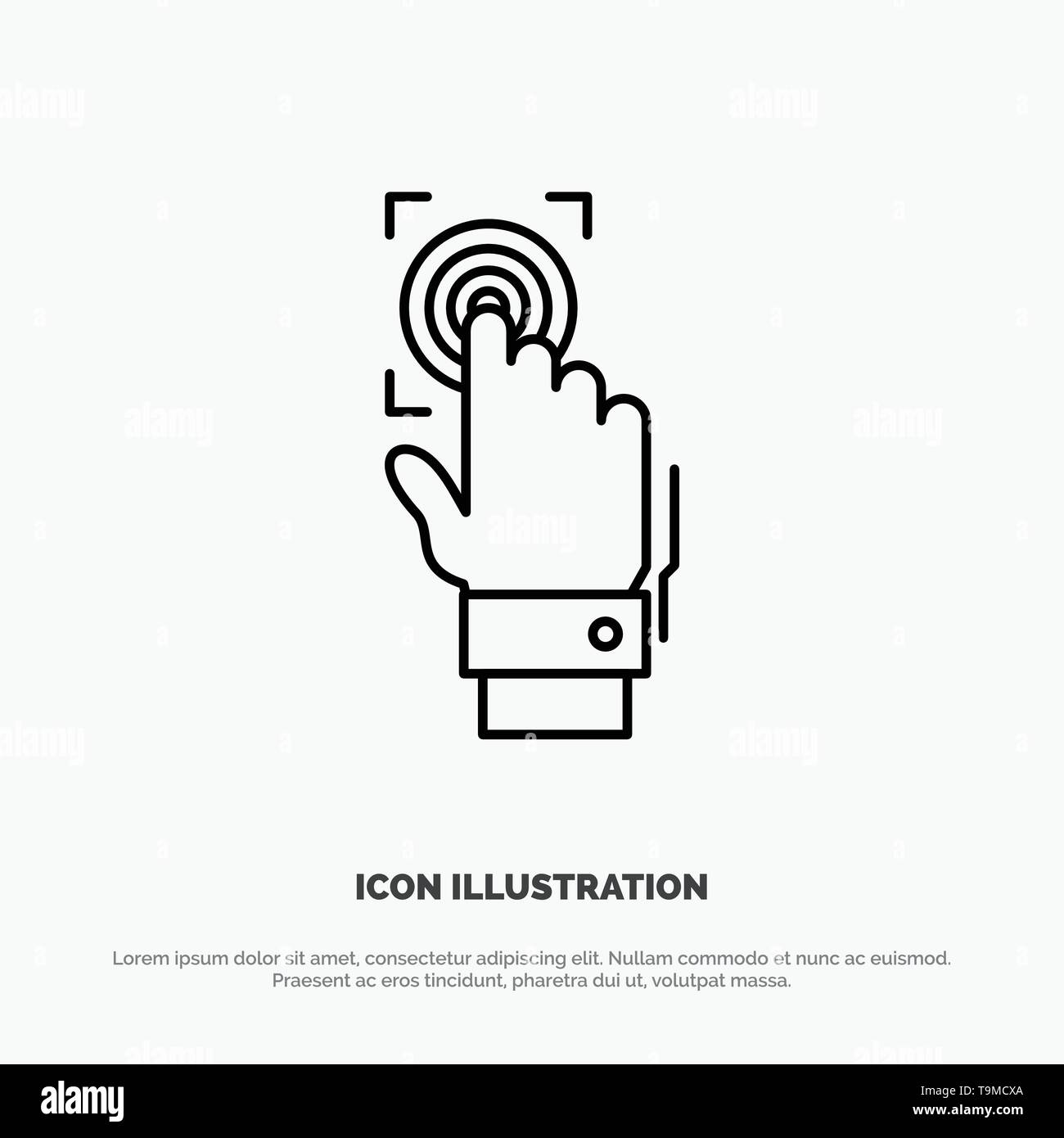 Human fingerprint icon vector vectors Stock Vector Images - Alamy