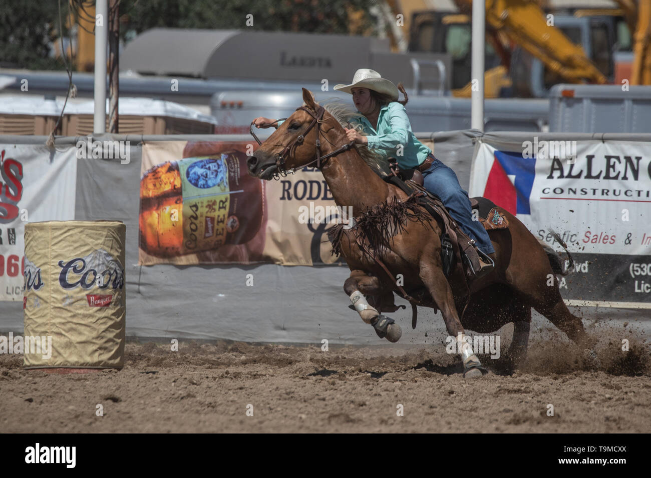 Rodeo action at the Cottonwood Rodeo in Cottonwood, California Stock ...