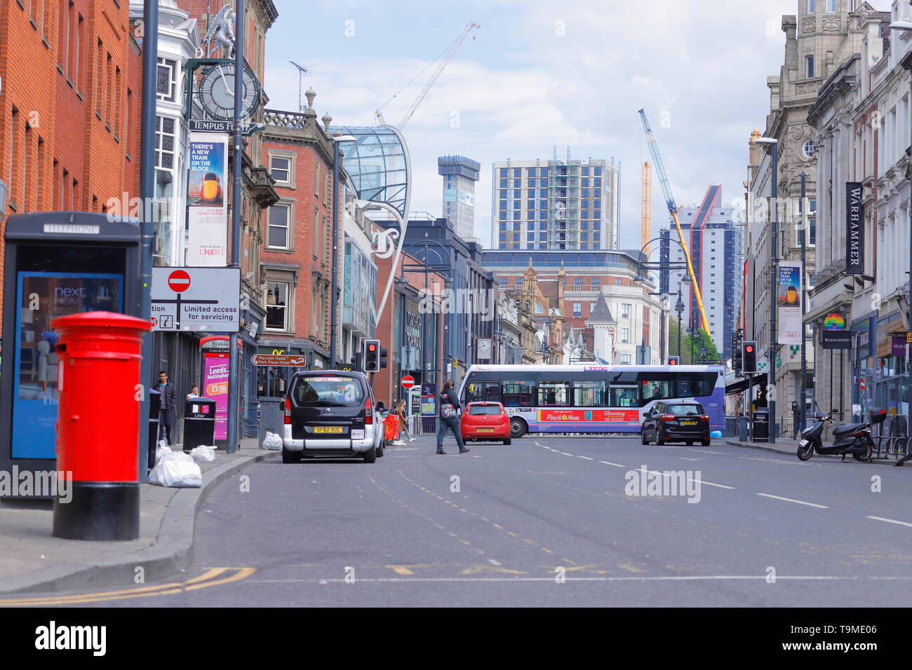 Lower Briggate in Leeds Stock Photo - Alamy