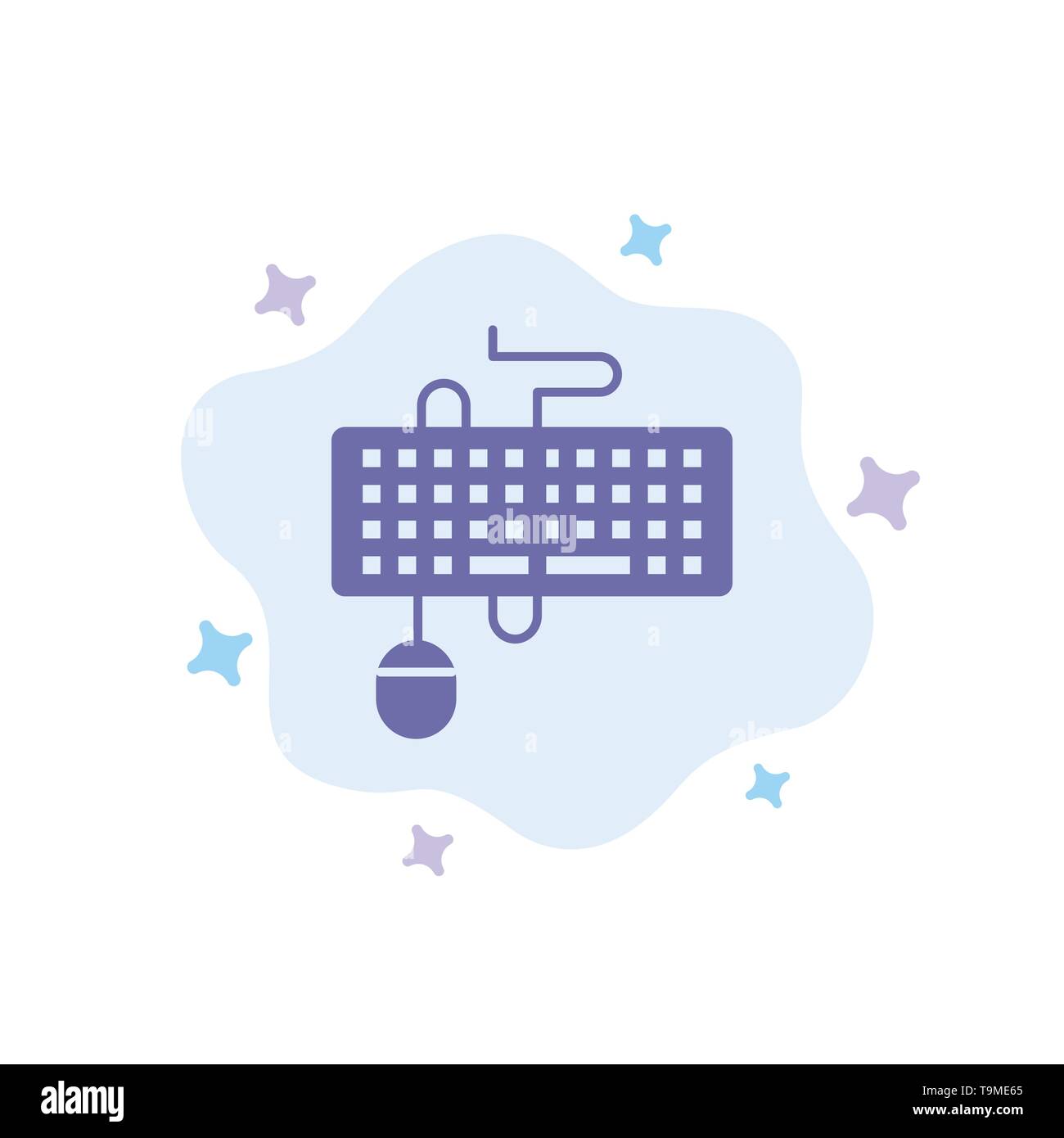 Device, Interface, Keyboard, Mouse, Obsolete Blue Icon on Abstract ...