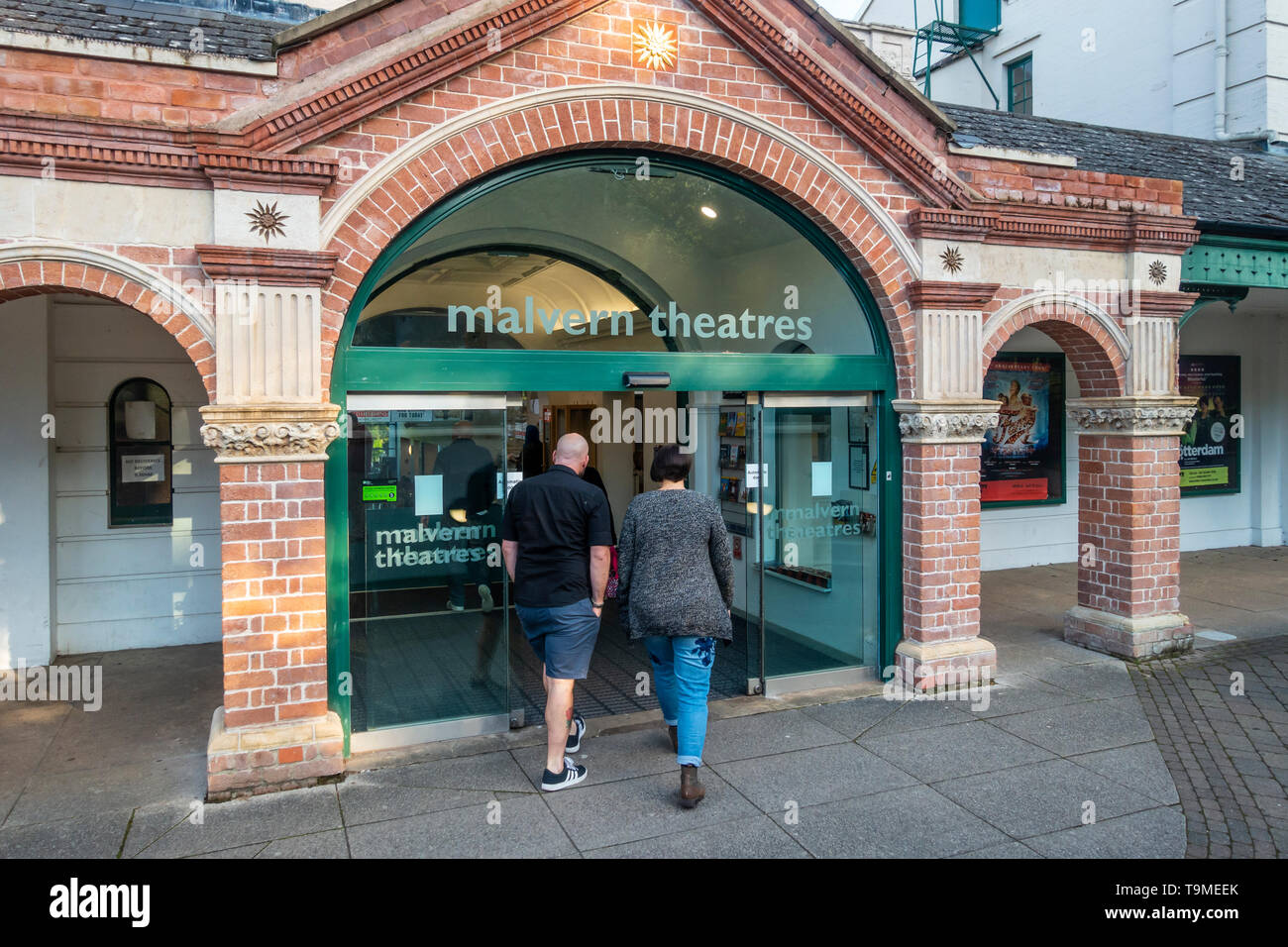 A man and a woman entering the Malvern Theatres, a three-auditoria ...