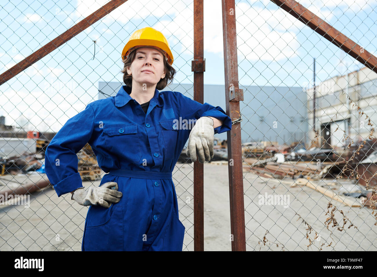 Strong Woman Worker Stock Photo - Alamy