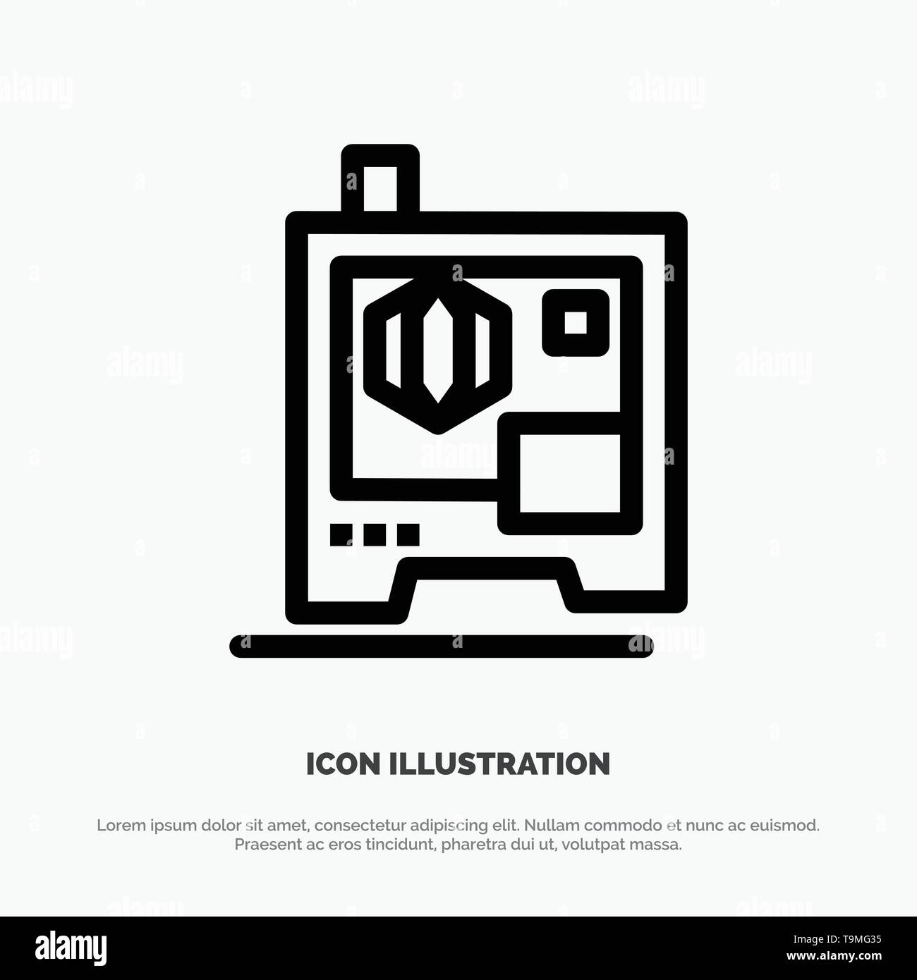 3d printing image Stock Vector Images - Alamy