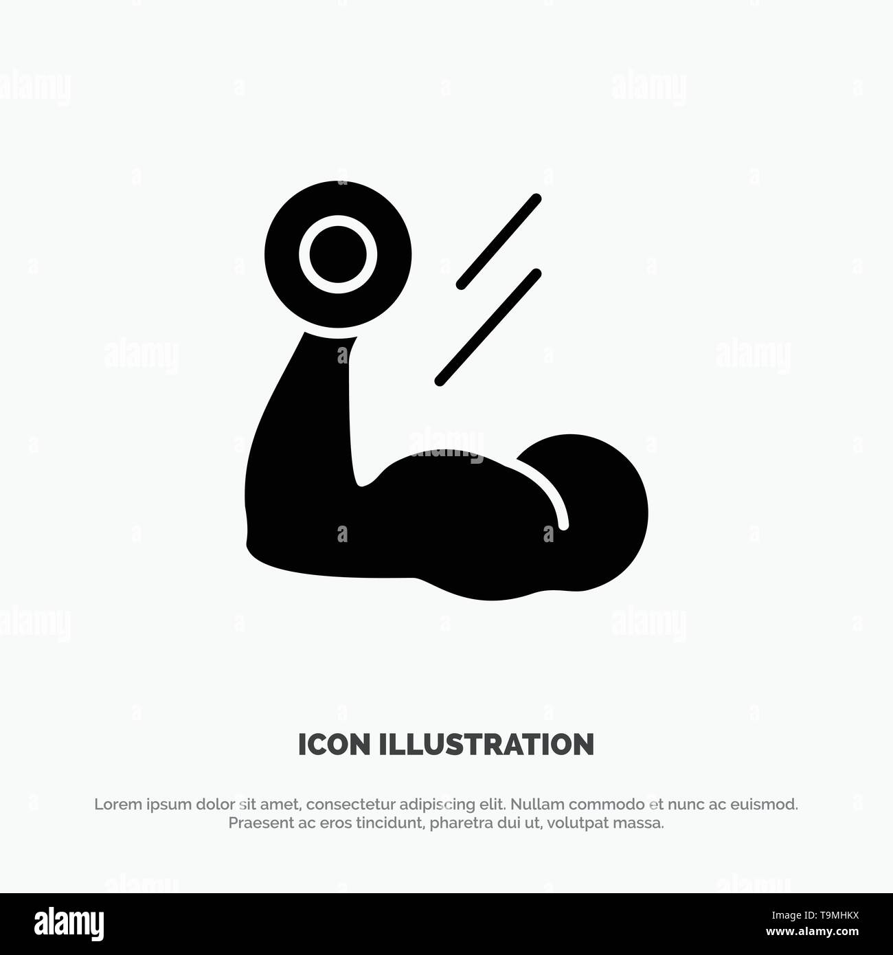 Biceps icon hi-res stock photography and images - Alamy