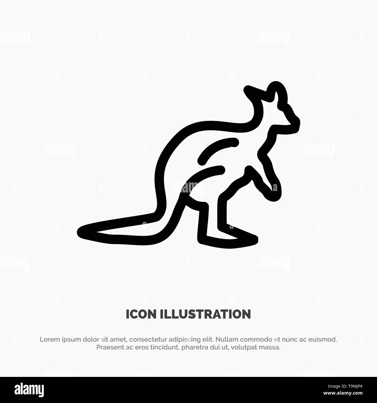 Kangaroo Aboriginal Outline