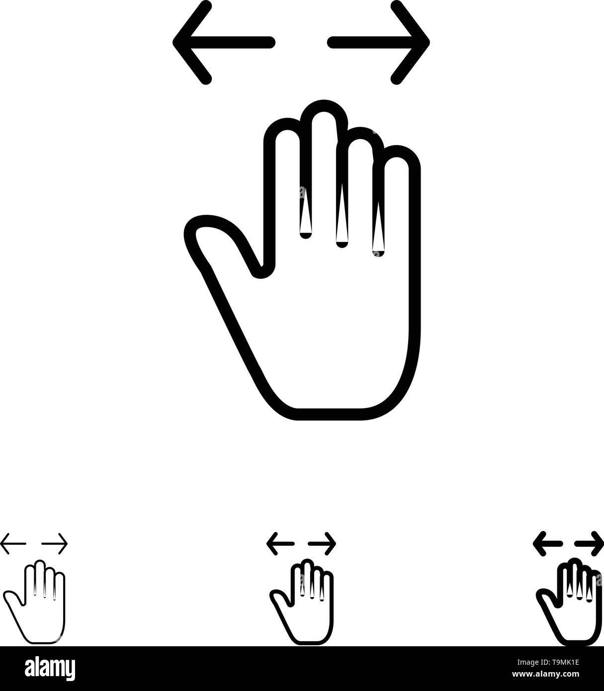 Female hand pointing down Black and White Stock Photos & Images - Alamy