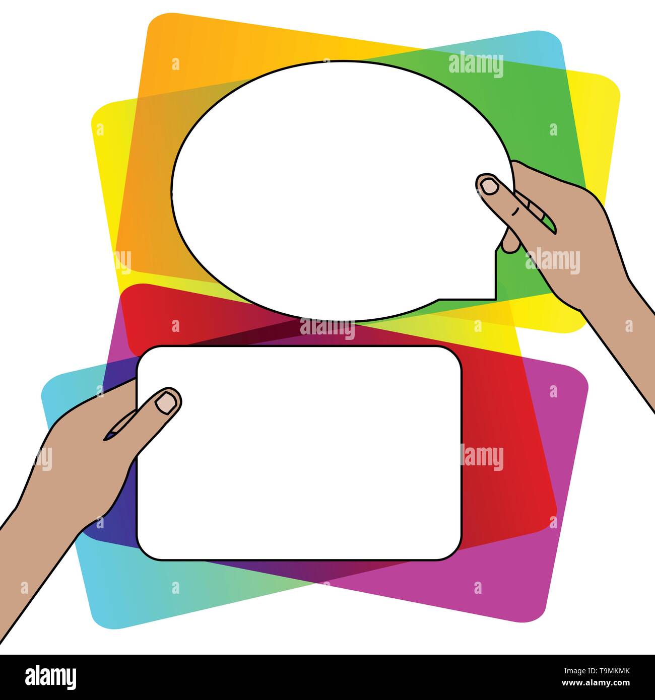 Hands one above the other Stock Vector Images - Alamy
