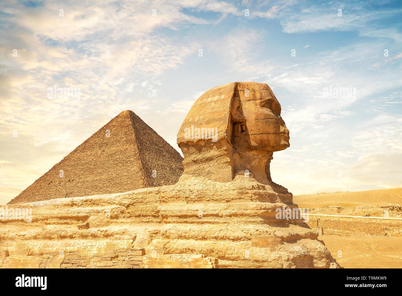 Sunset over Sphinx Stock Photo - Alamy