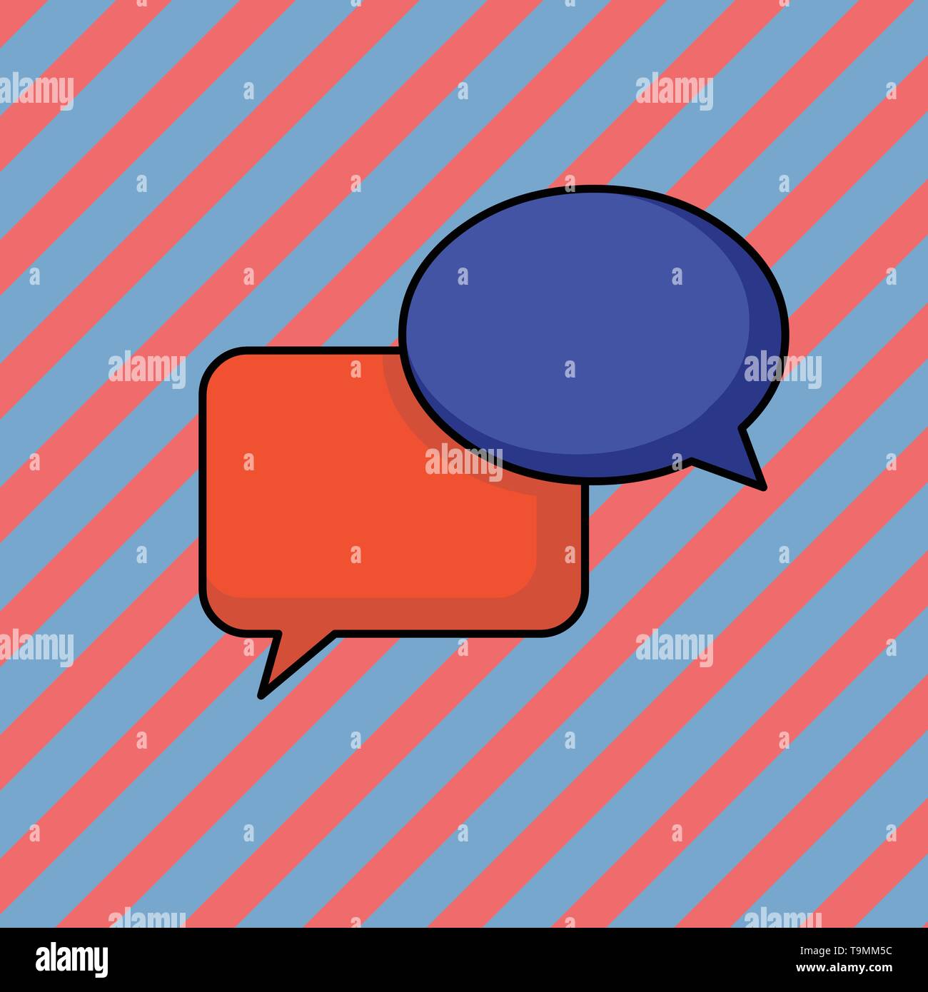 Speech bubbles overlapping Stock Vector Images - Alamy