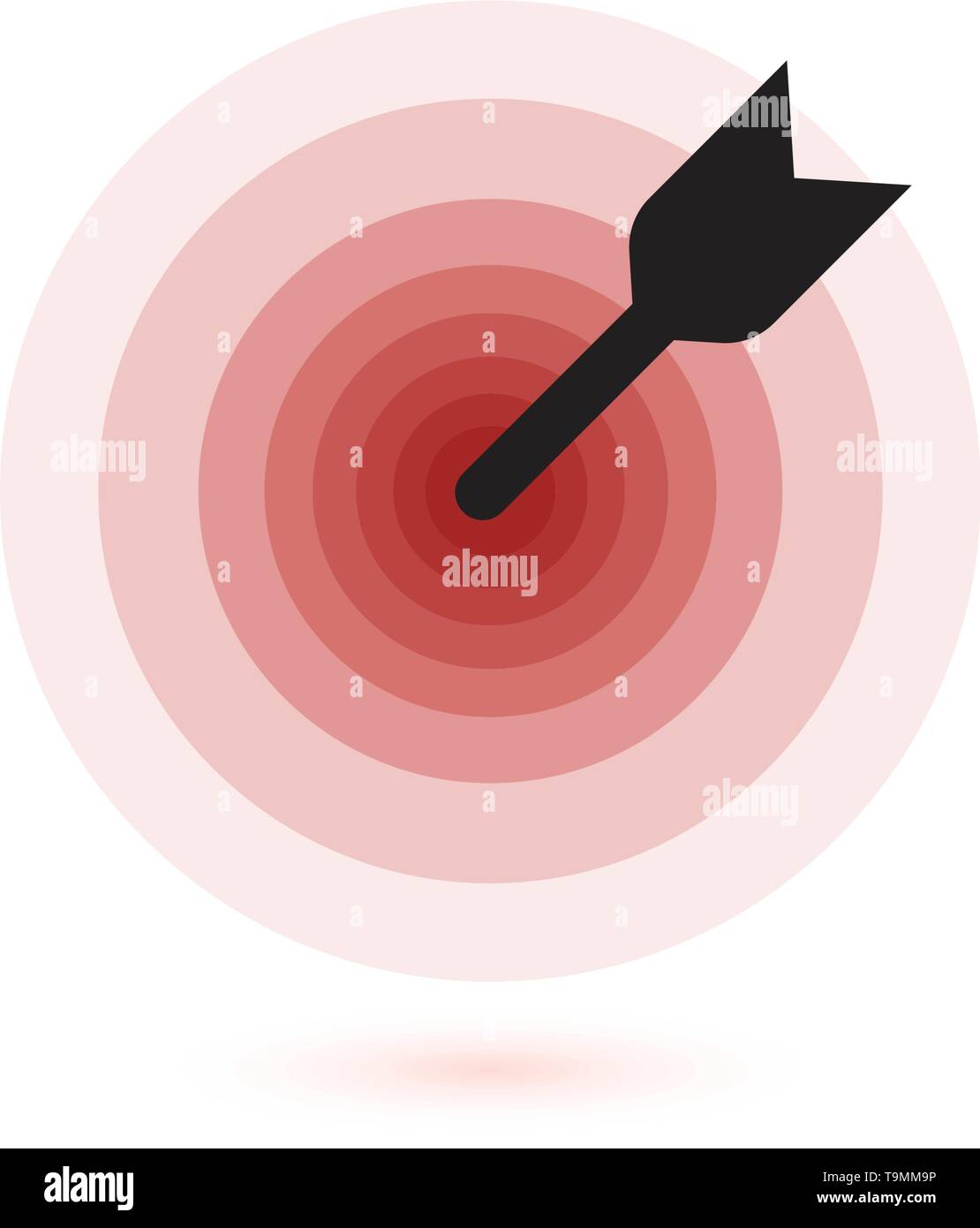 Arrow hit target vector icons. flat winner symbol template. Modern ...