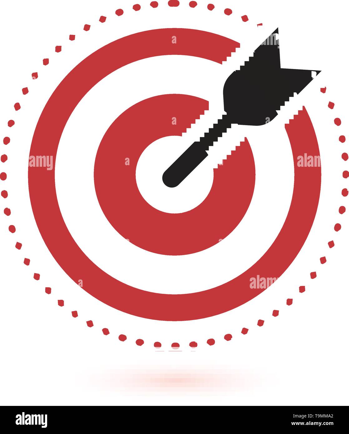 Arrow hit target vector icons. flat winner symbol template. Modern ...