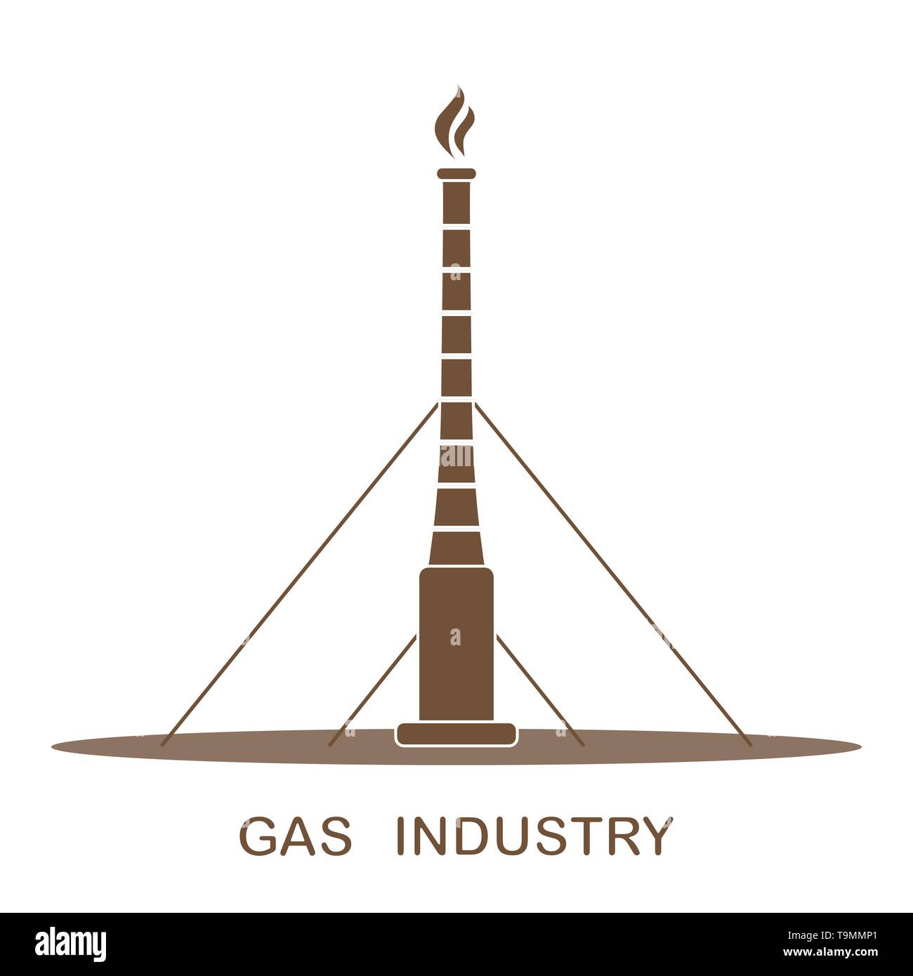 Gas flare tower Stock Vector Images - Alamy