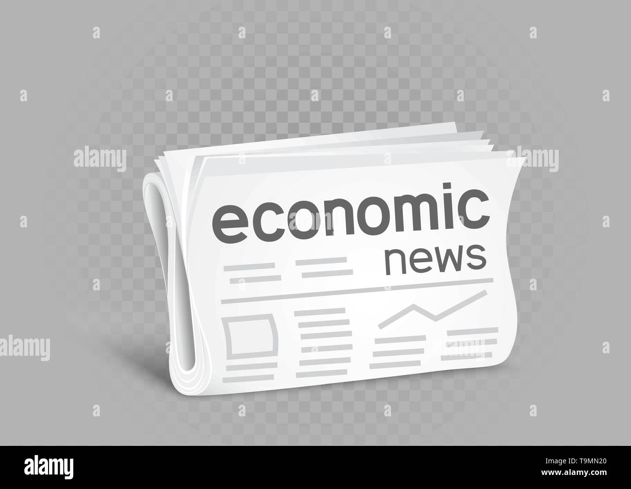 economic newspaper icon Stock Vector Image & Art - Alamy